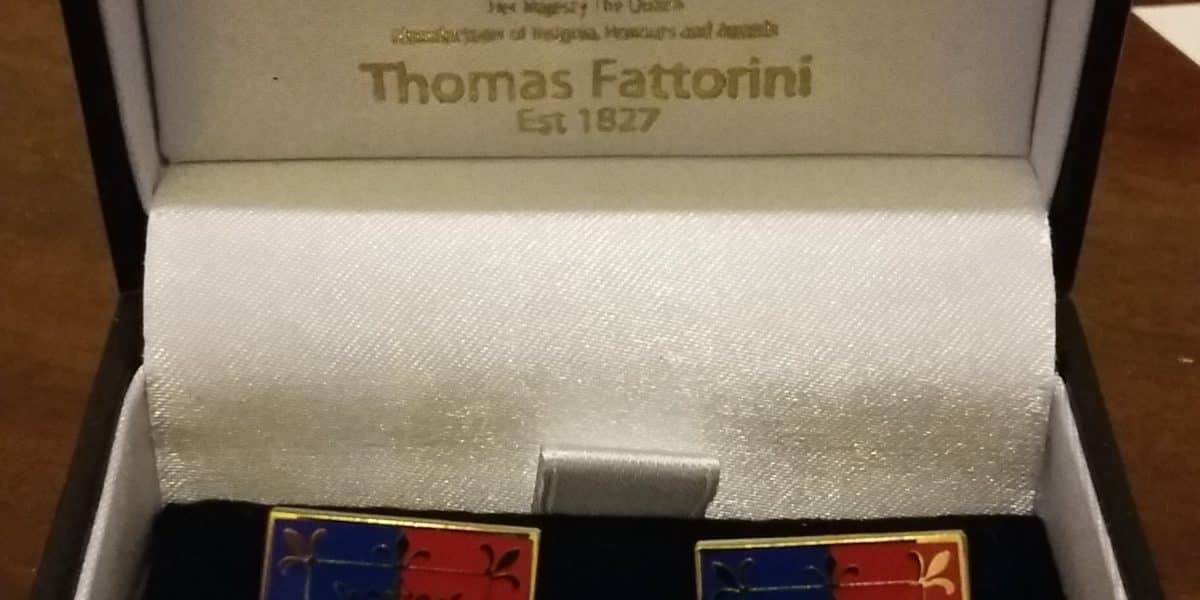 HS Cufflinks, Shield | The Heraldry Society