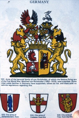 von Richthofen, Baron Manfred | The Heraldry Society