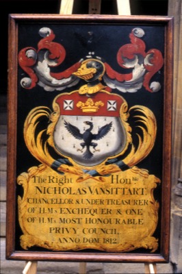 Vansittart, Rt Hon Nicholas, Chan Exch, PC | The Heraldry Society