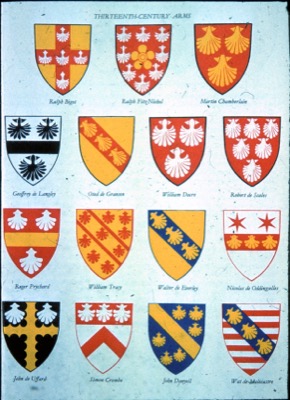 Arms with escallops C13 | The Heraldry Society
